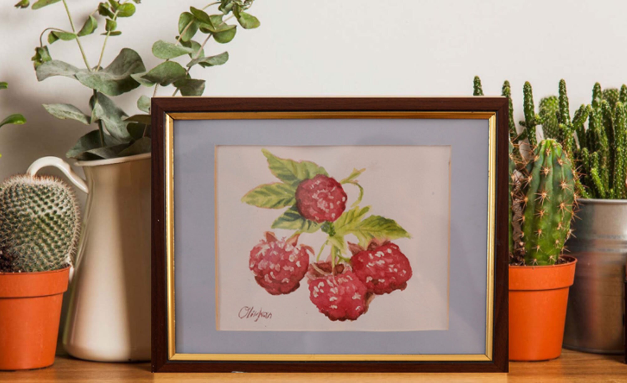 Raspberry Berry Painting ORIGINAL Artwork Berry Art Small | Etsy