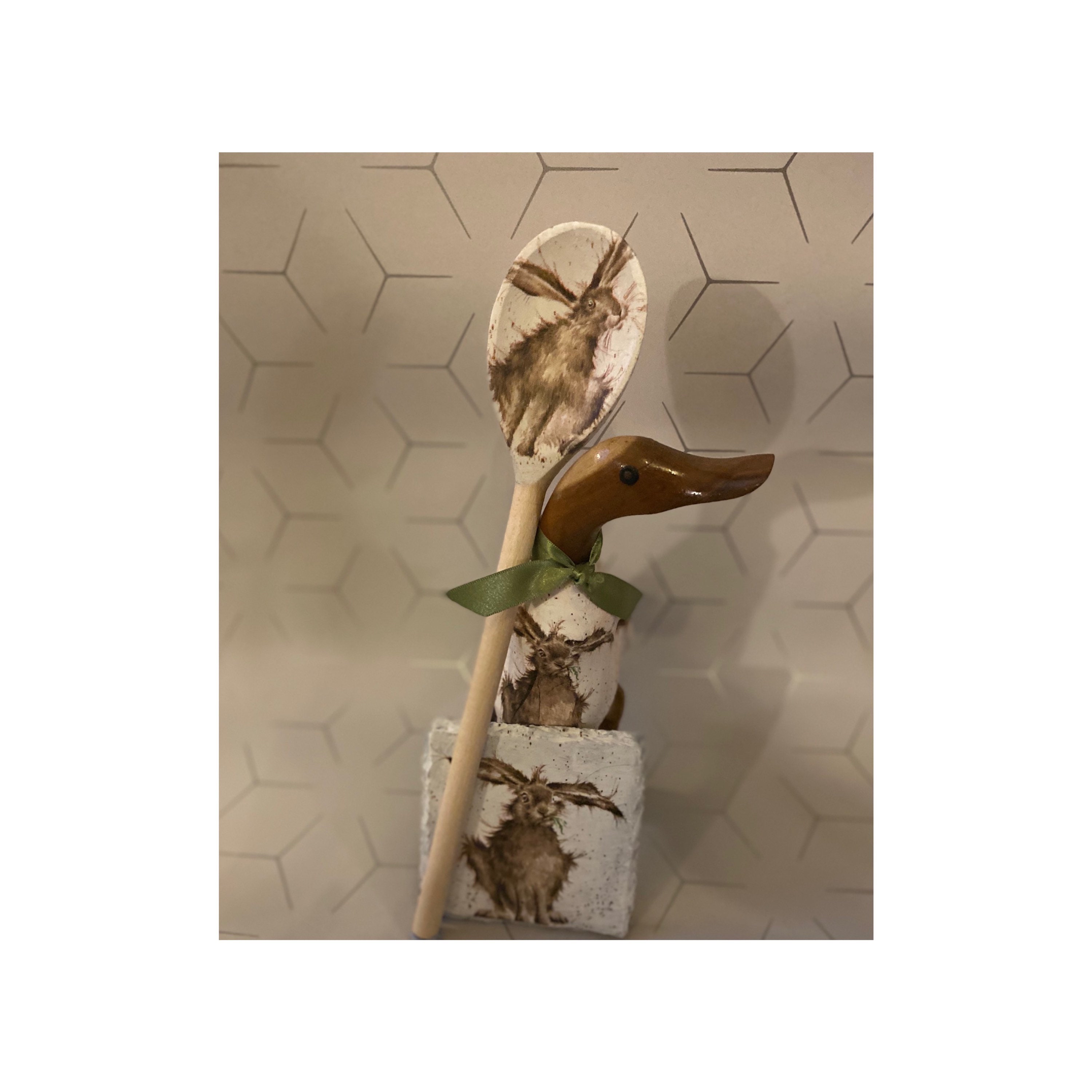 Decorated Wooden Ducks in Wellies Flamingo Print gift Sets - Etsy UK