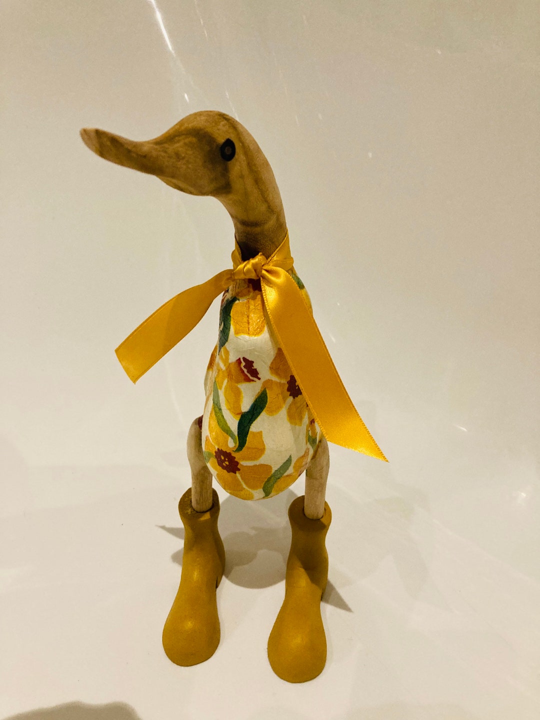 Wooden Ducks in Wellies - Spring Daffodil*wooden Spoons/coasters/gift ...