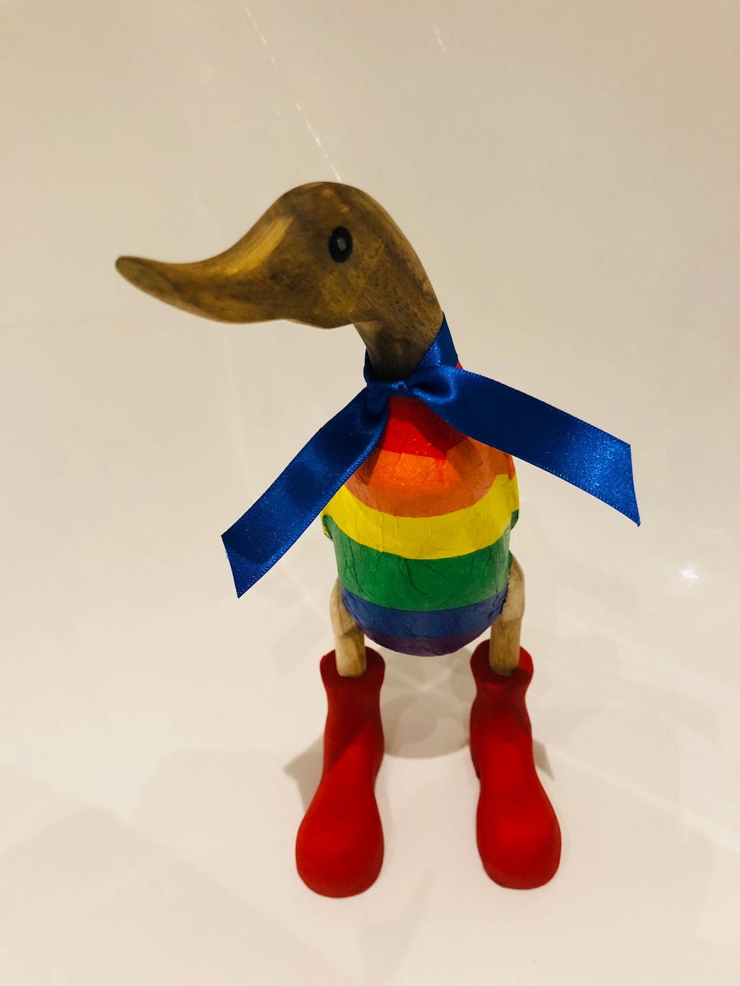 Decorated Wooden Ducks in Wellies - Rainbow/pride/lgbtq+**spoons ...