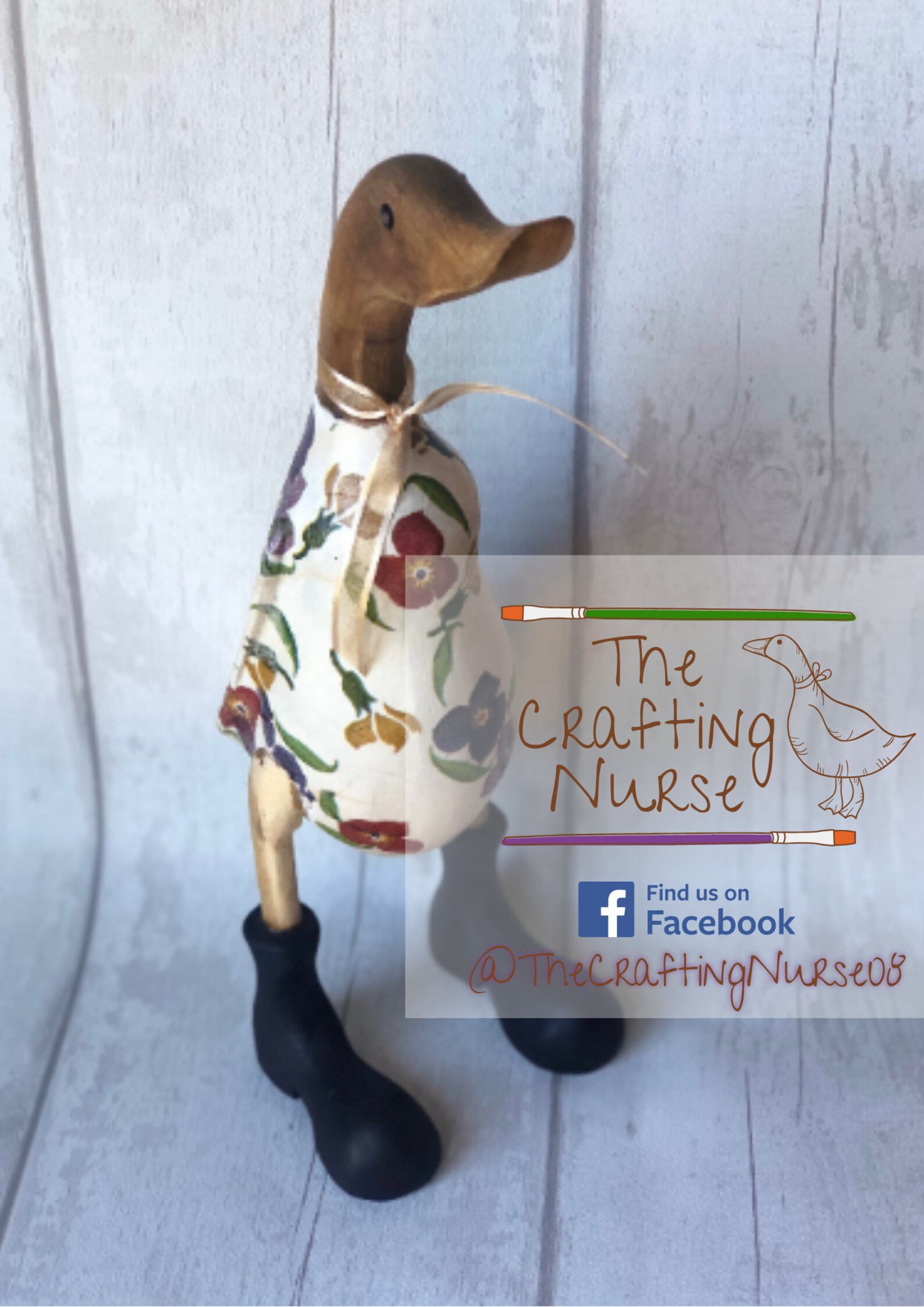 Decorated Wooden Ducks Floral Design gift Sets Available | Etsy