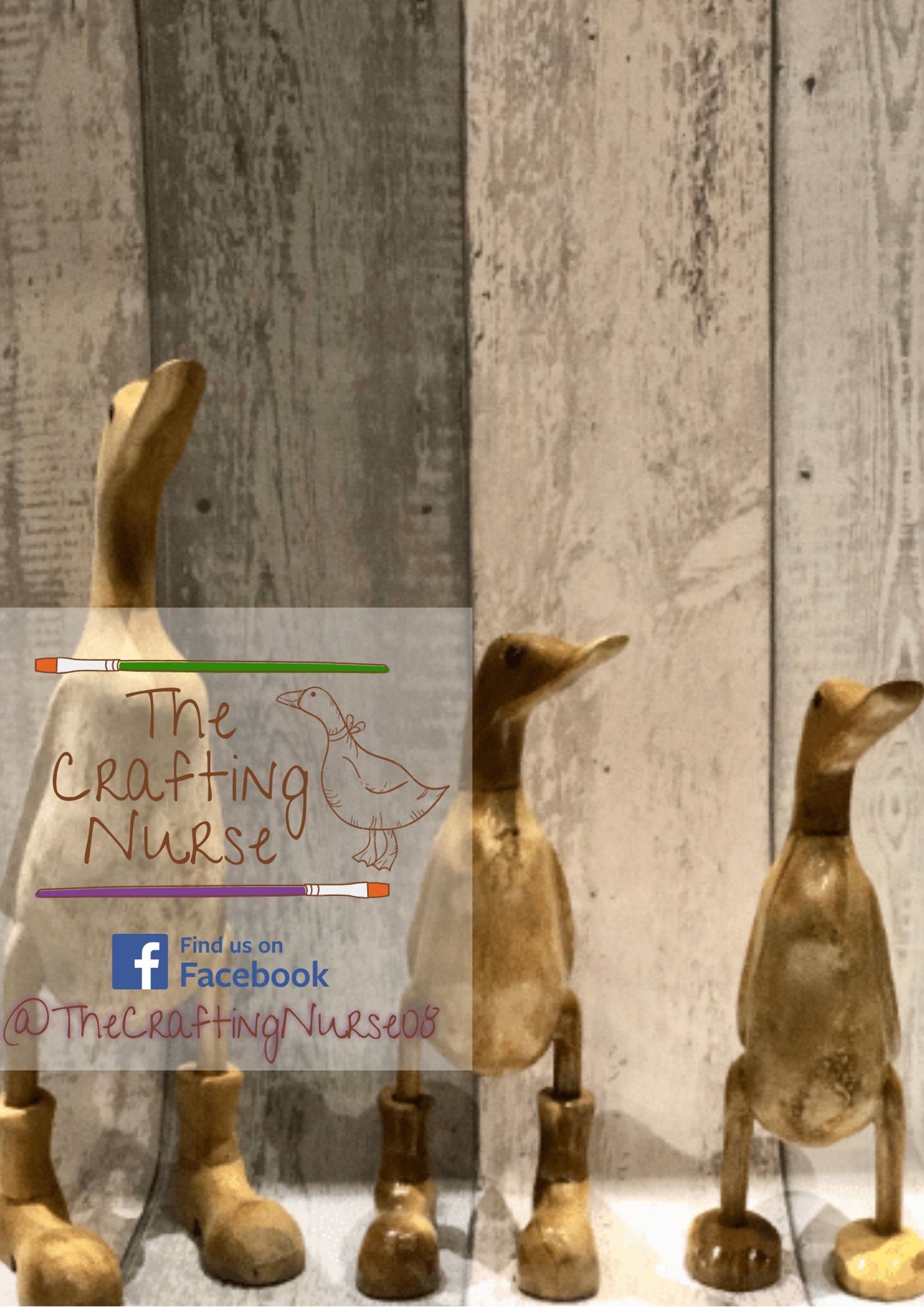 Decorated Wooden Ducks Floral Design gift Sets Available | Etsy