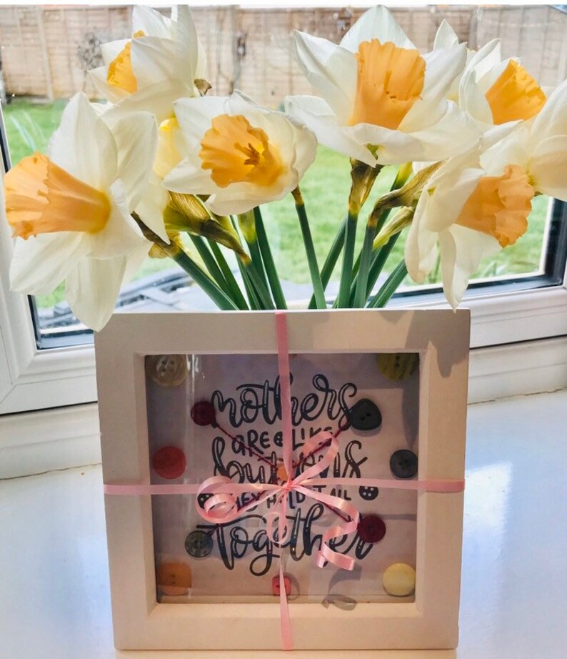 Lovely Mother Button Theme Box Frame | Etsy