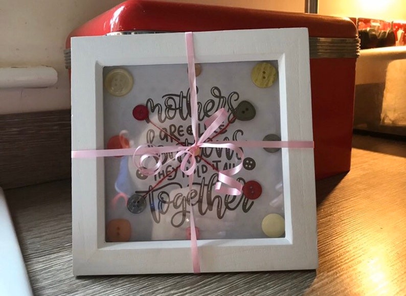 Lovely Mother Button Theme Box Frame | Etsy