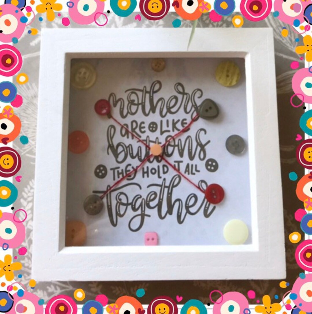 Lovely Mother Button Theme Box Frame - Etsy