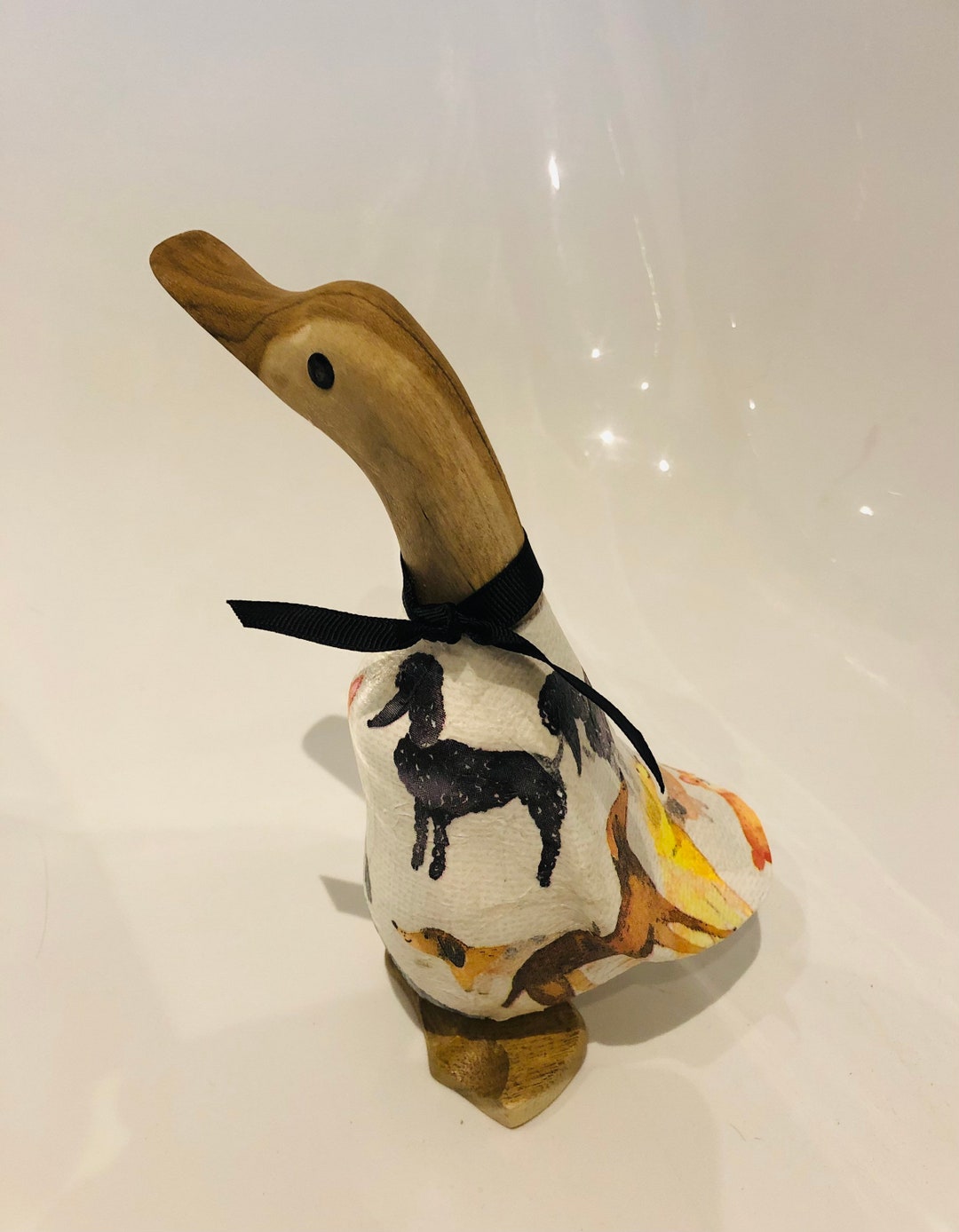 Decorated Wooden Ducks in Wellies Dog Design Duck Gift/gift Sets ...