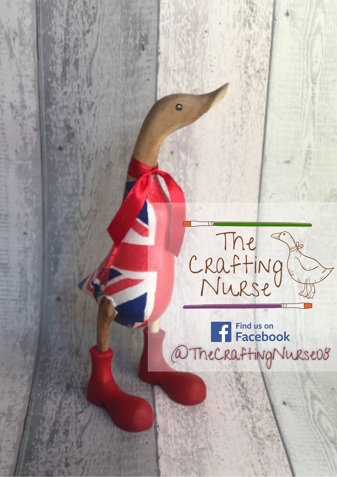 Hand Painted & Decoupaged Wooden Ducks Union Jack | Jubilee | British ...