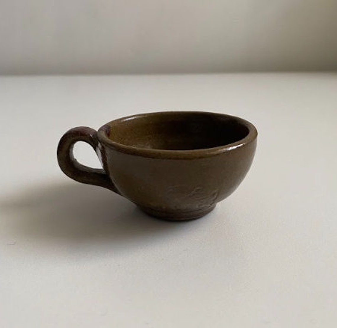 Earth Colors Ceramic Espresso Cups With Handle - Etsy