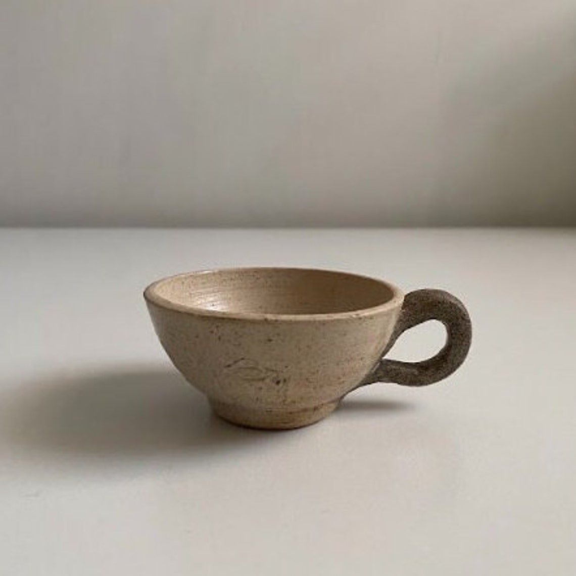 Earth Colors Ceramic Espresso Cups With Handle - Etsy