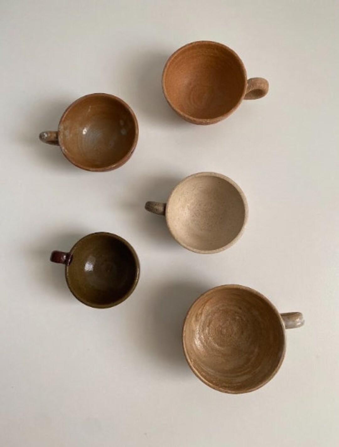 Earth Colors Ceramic Espresso Cups With Handle - Etsy