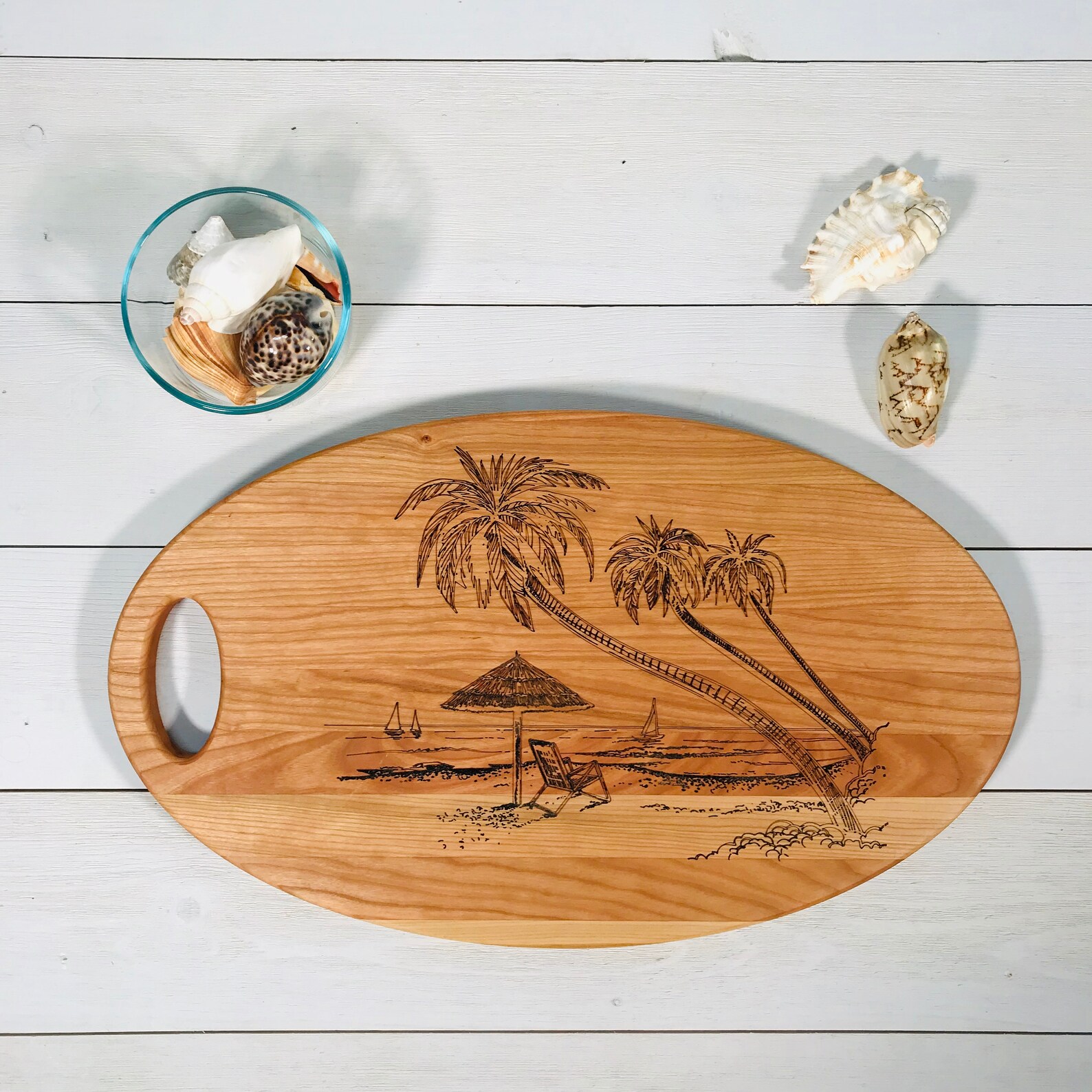 Beach Scene Cutting Board Specialty Cutting Board Beach | Etsy