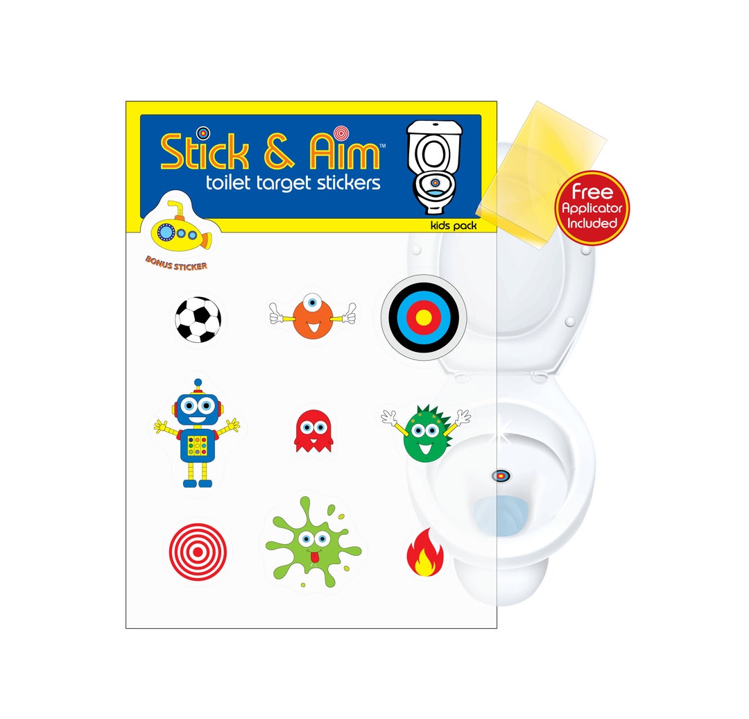 Kids Pack - Toilet Target Potty Training Stickers. Perfect for Home ...