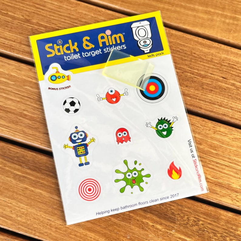 Kids Pack - Toilet Target Potty Training Stickers. Perfect for Home ...