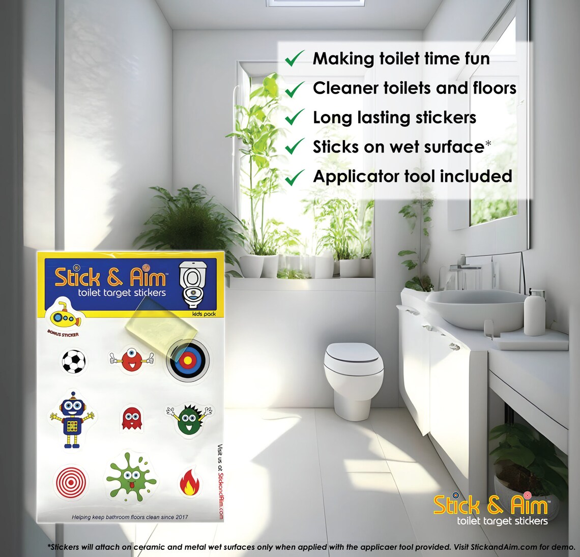 Kids Pack Toilet Target Potty Training Stickers. Perfect for - Etsy