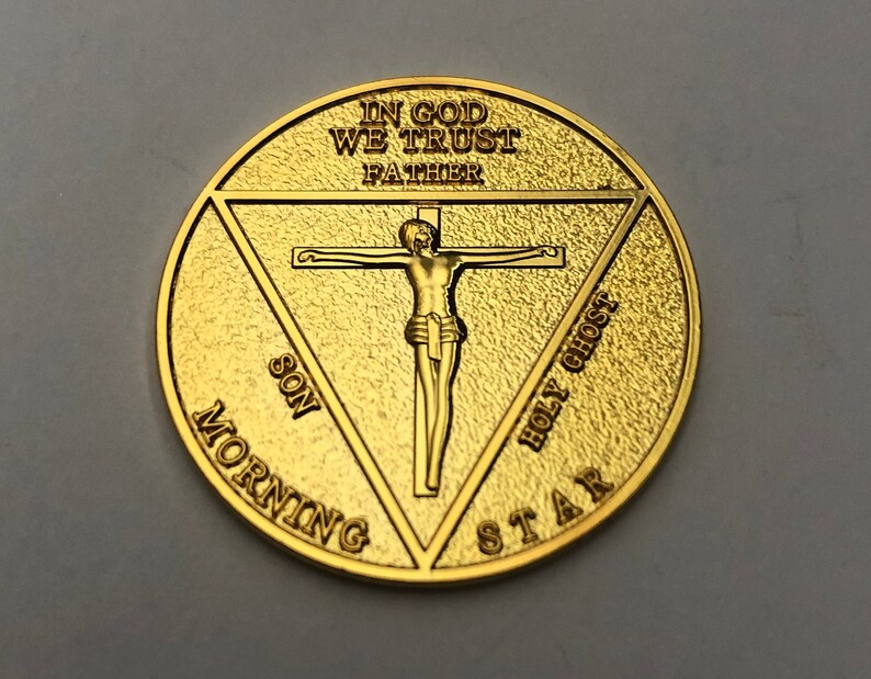 Lucifer Morningstar Satanic Pentecost Badge Coin TV Show - Etsy
