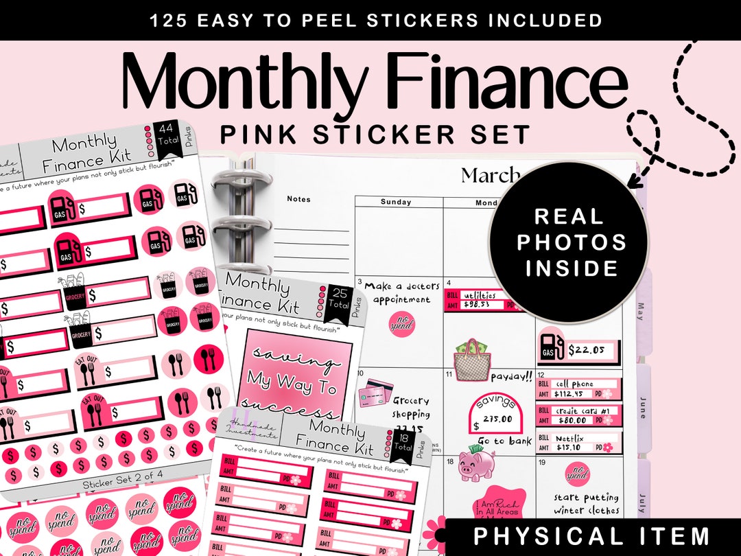 125 Bill Due Sticker Bill Tracker Bill Stickers Budgeting Stickers Bill ...