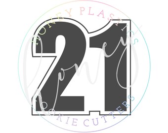 Number 21 Cookie Cutter - Etsy