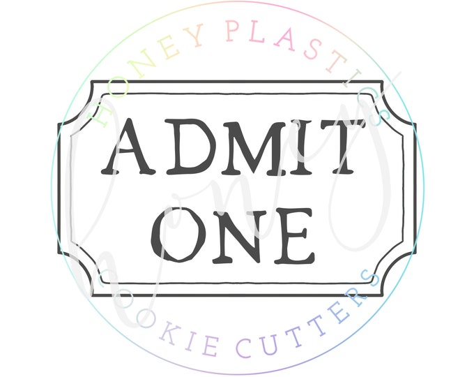 Movie / Carnival Ticket Cookie Cutter - Etsy