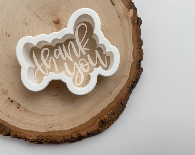 Thank You Hand Lettered Cookie Cutter Etsy