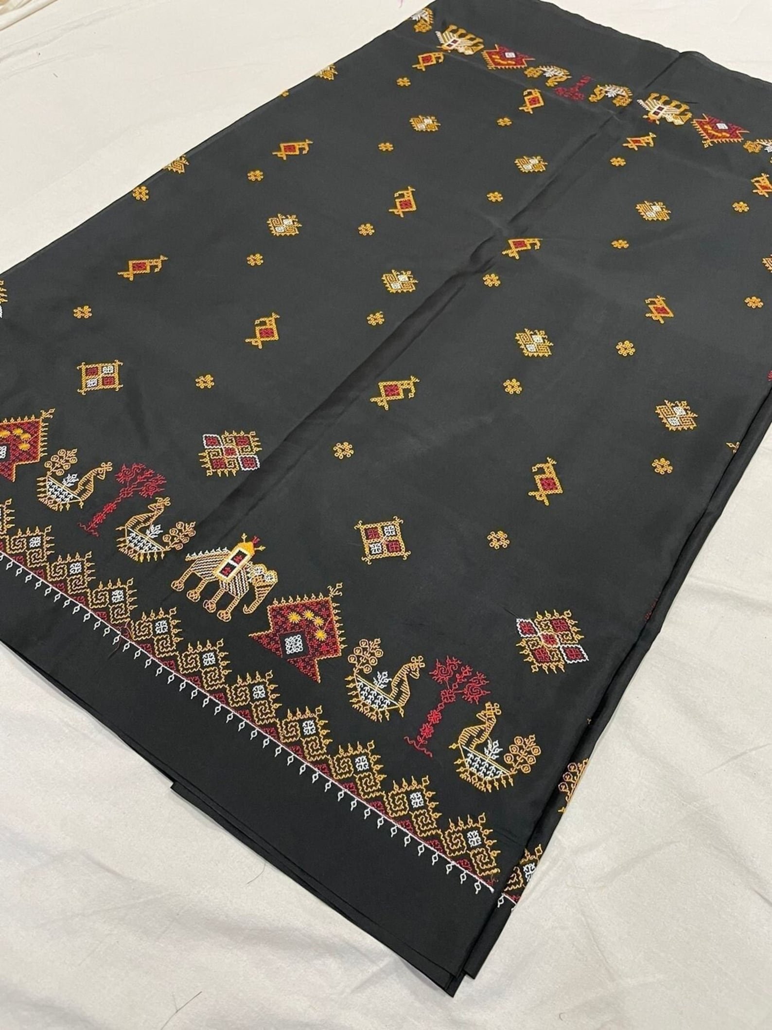 Beautiful Kasuti Work Malai Silk Saree - Etsy