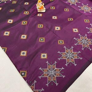 Beautiful Kasuti Work Malai Silk Saree - Etsy