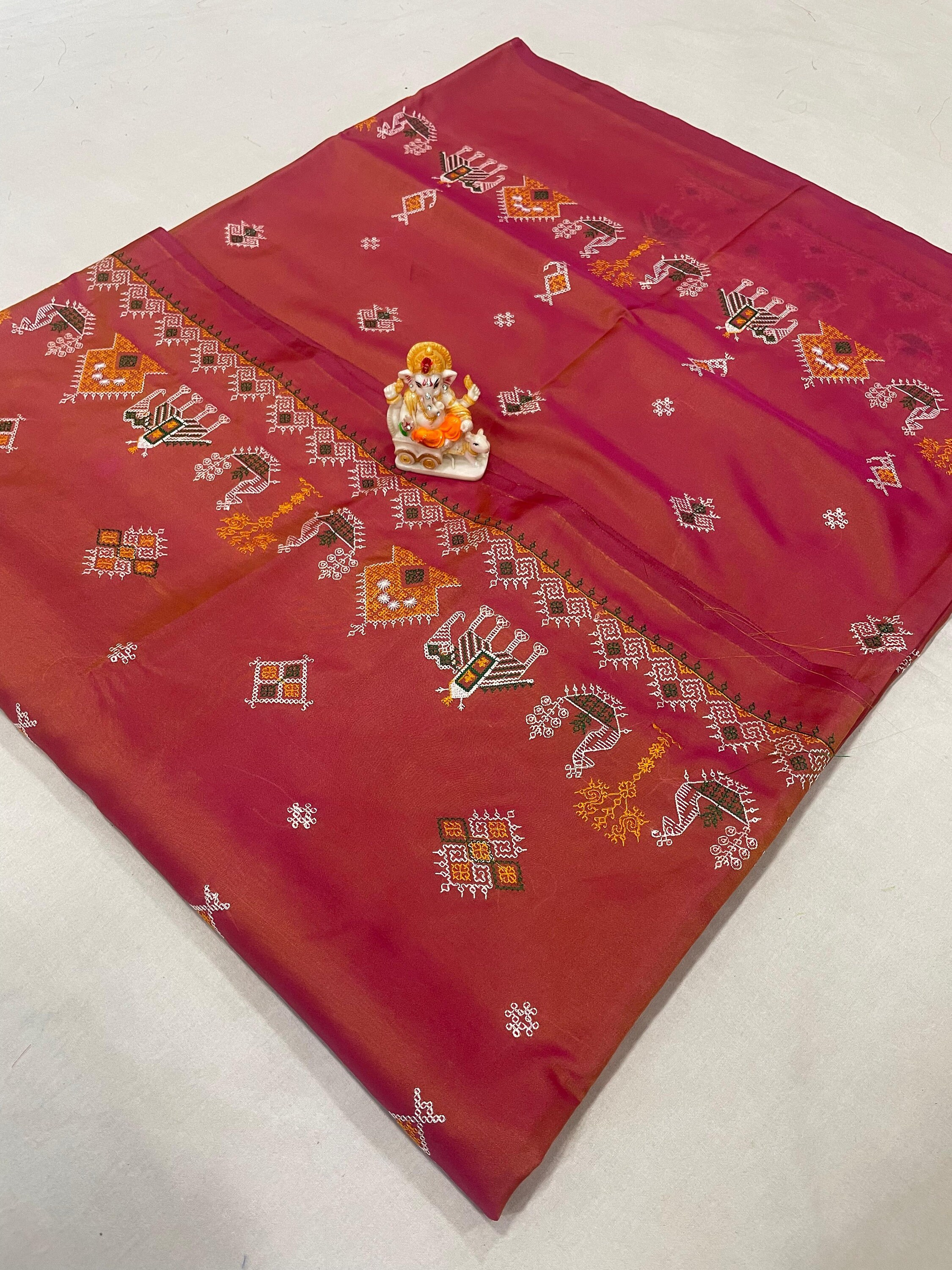 Beautiful Kasuti Work Malai Silk Saree - Etsy