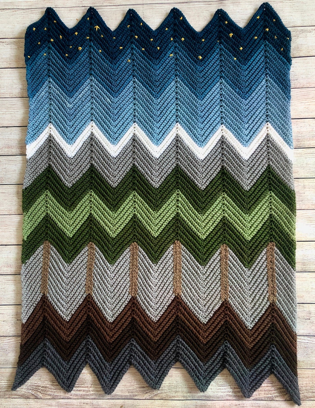Redwood Forest Blanket Crochet Pattern - Digital Download - Etsy