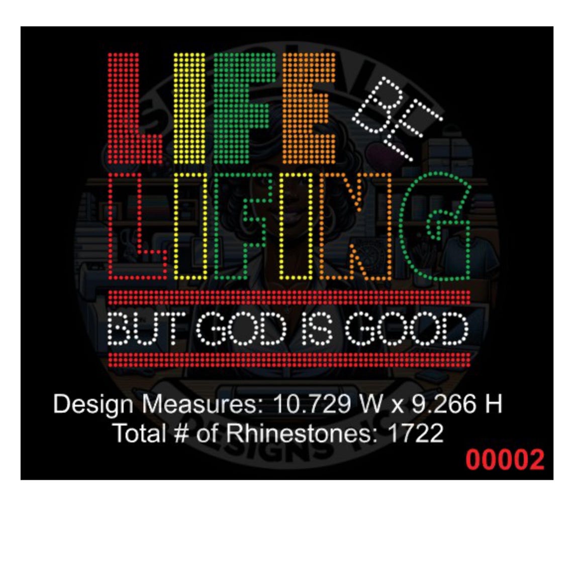 Life Be Lifing but God is Good Rhinestone Template | SS10 Hotfix SVG ...