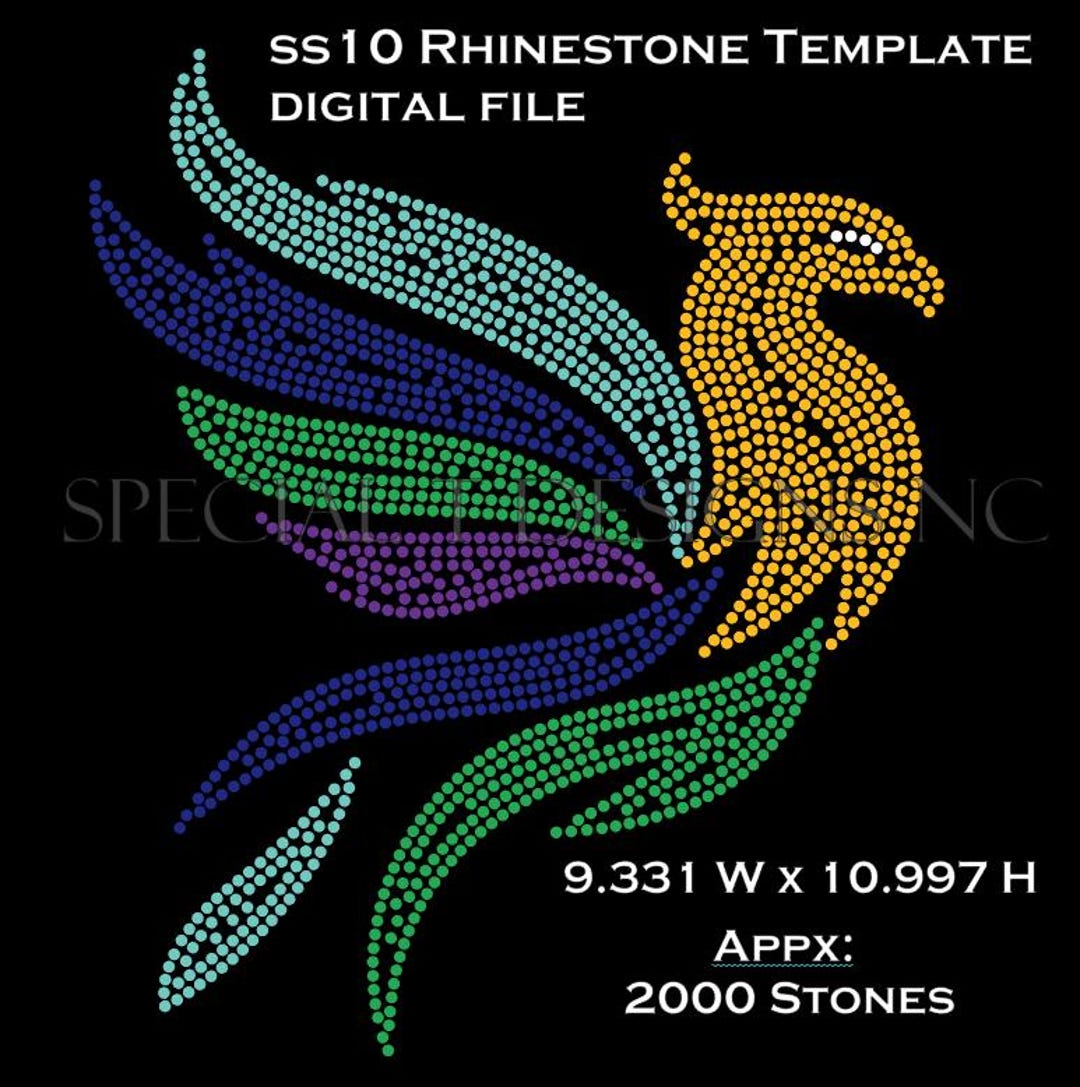 Rise of the Phoenix Rhinestone Template | SS10 Hotfix SVG | Empowerment ...