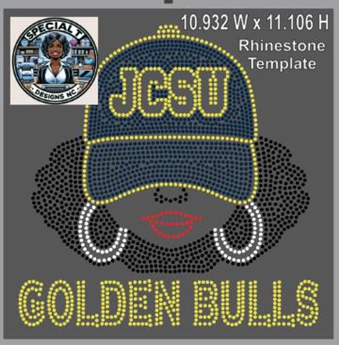 JCSU Football Enthusiast Afro Girl Motif 10ss Rhinestone SVG Pattern ...