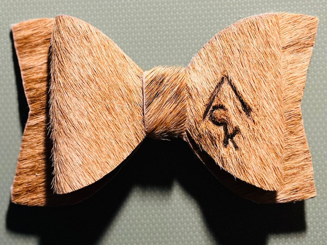 Branded Cowhide Bow - Etsy