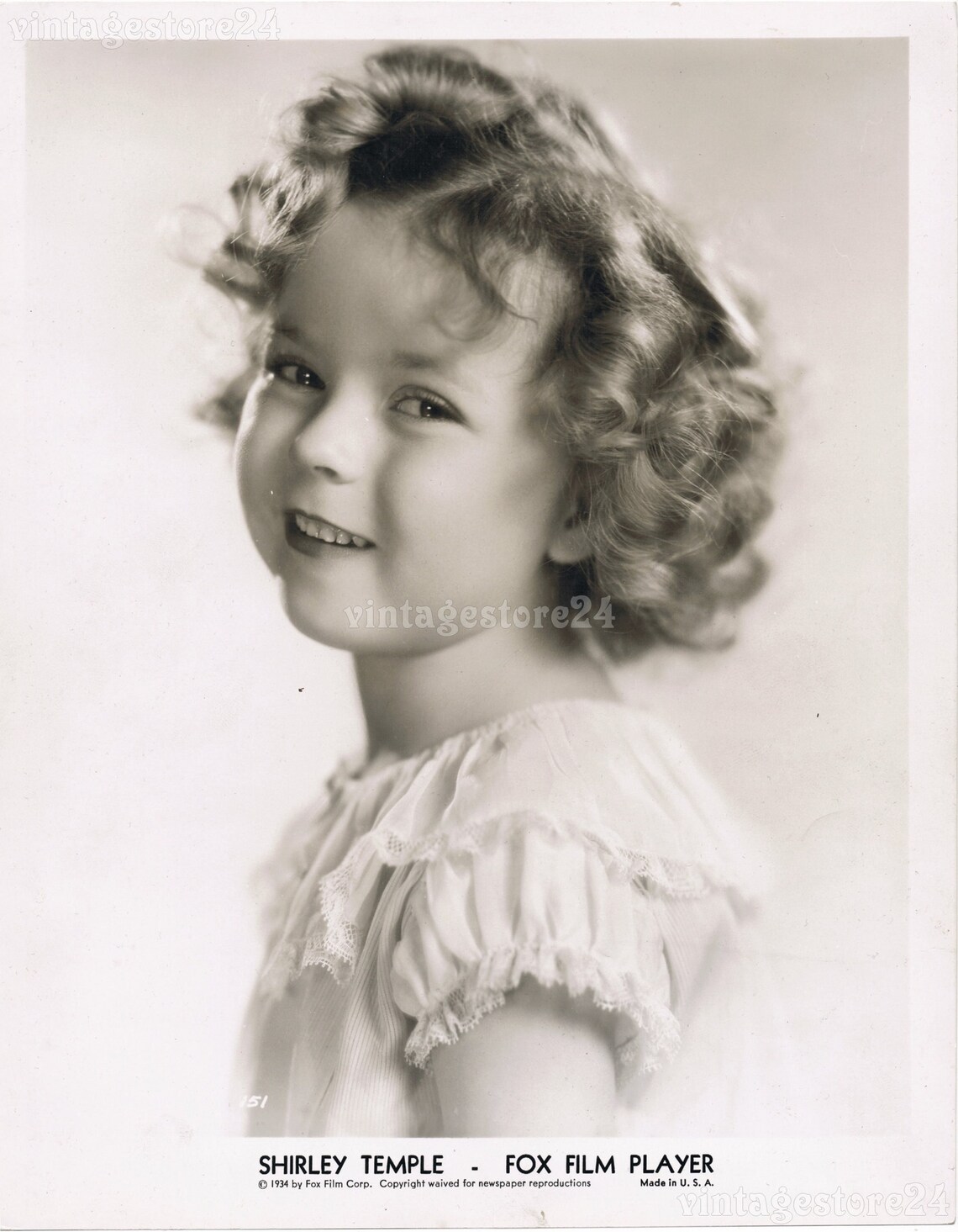 Vintage Real Photo US Actress Shirley Temple Fox Film Player - Etsy