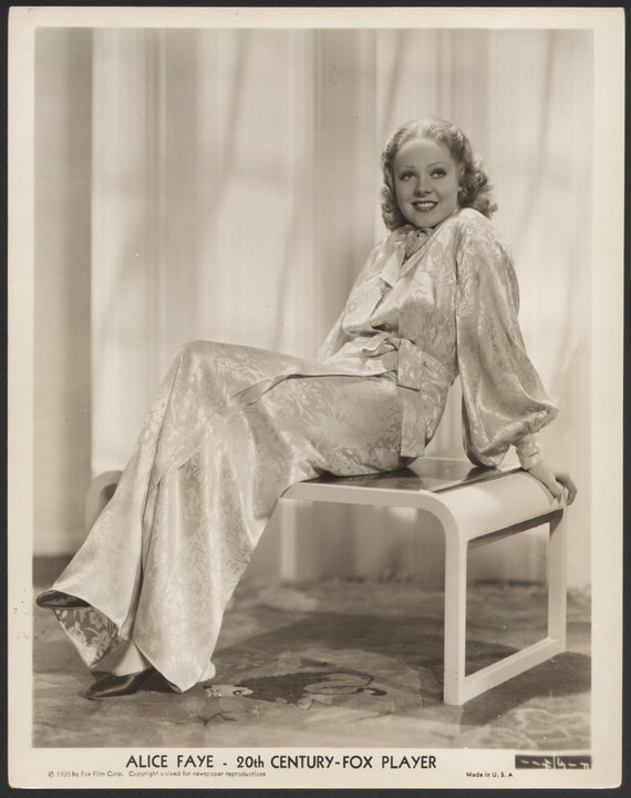 Vintage Real Photo US Actress and Singer Alice Faye Movie Star - Etsy
