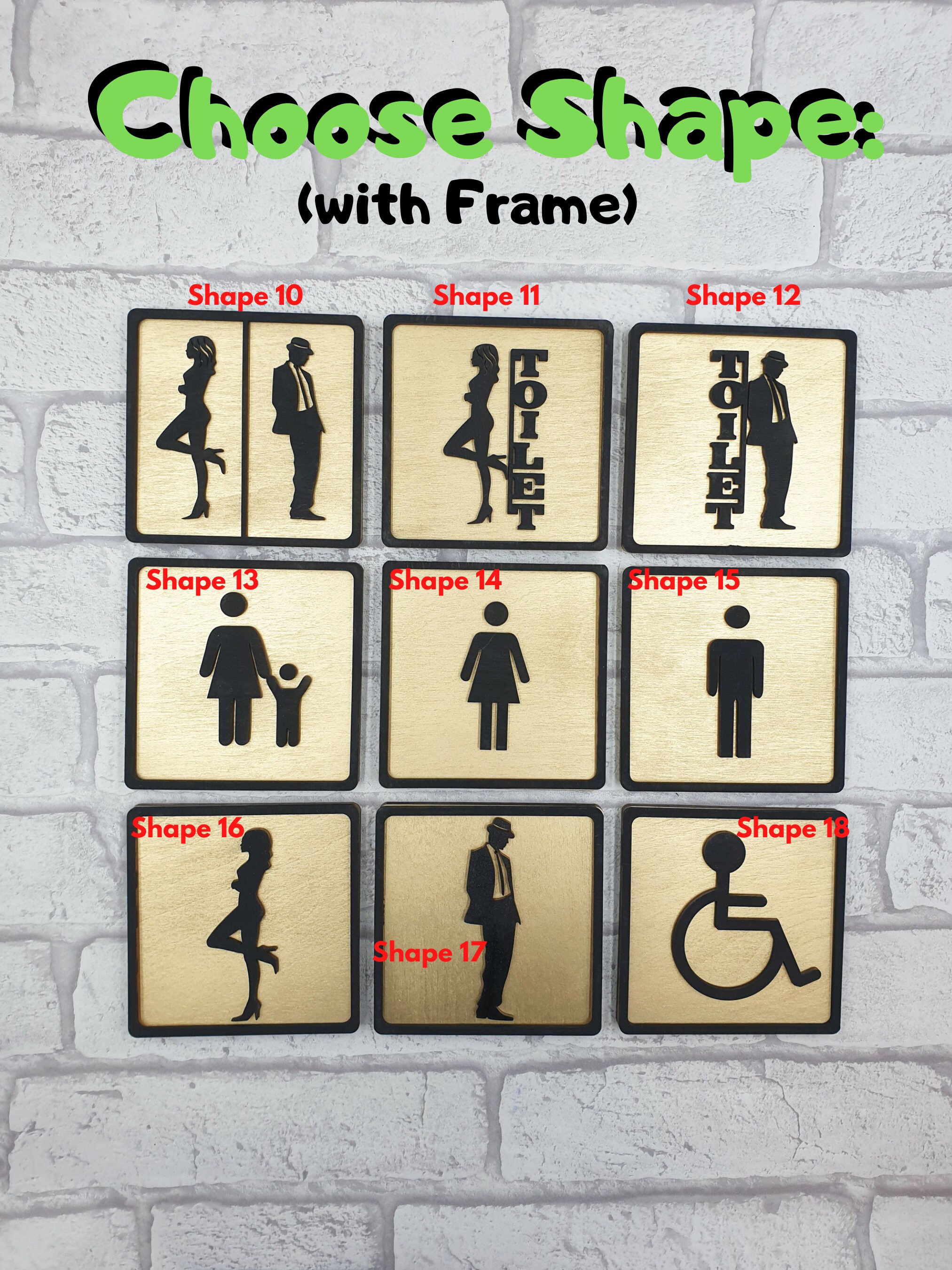 Toilet Door Sign Restroom Door Sign Toilet Door Plate - Etsy