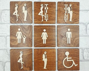 Exit Sign WC Sign Restroom Door Sign Office Restaurant - Etsy