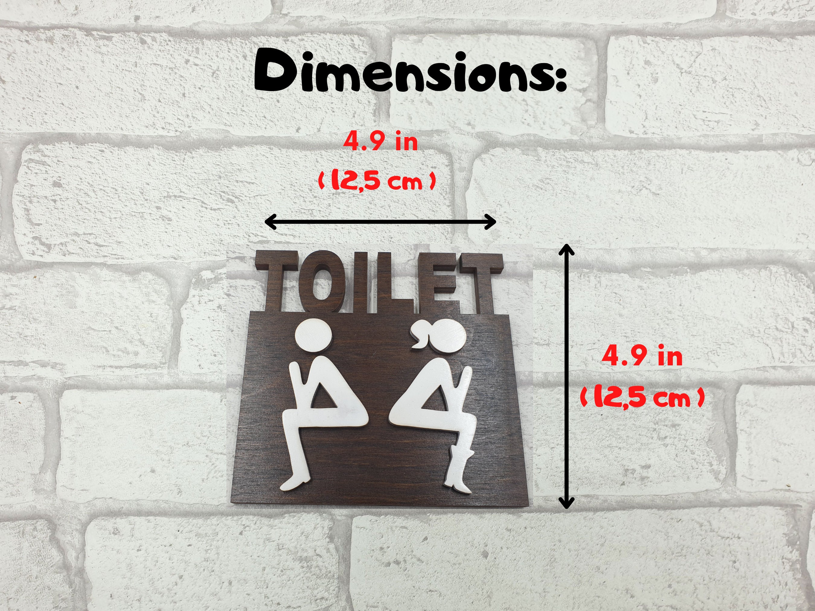 Toilet Door Sign Restroom Door Sign Toilet Door Plate | Etsy