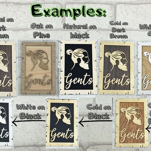 Toilet Door Sign, Restroom Door Sign, Toilet Door Plate, Bathroom Sign ...