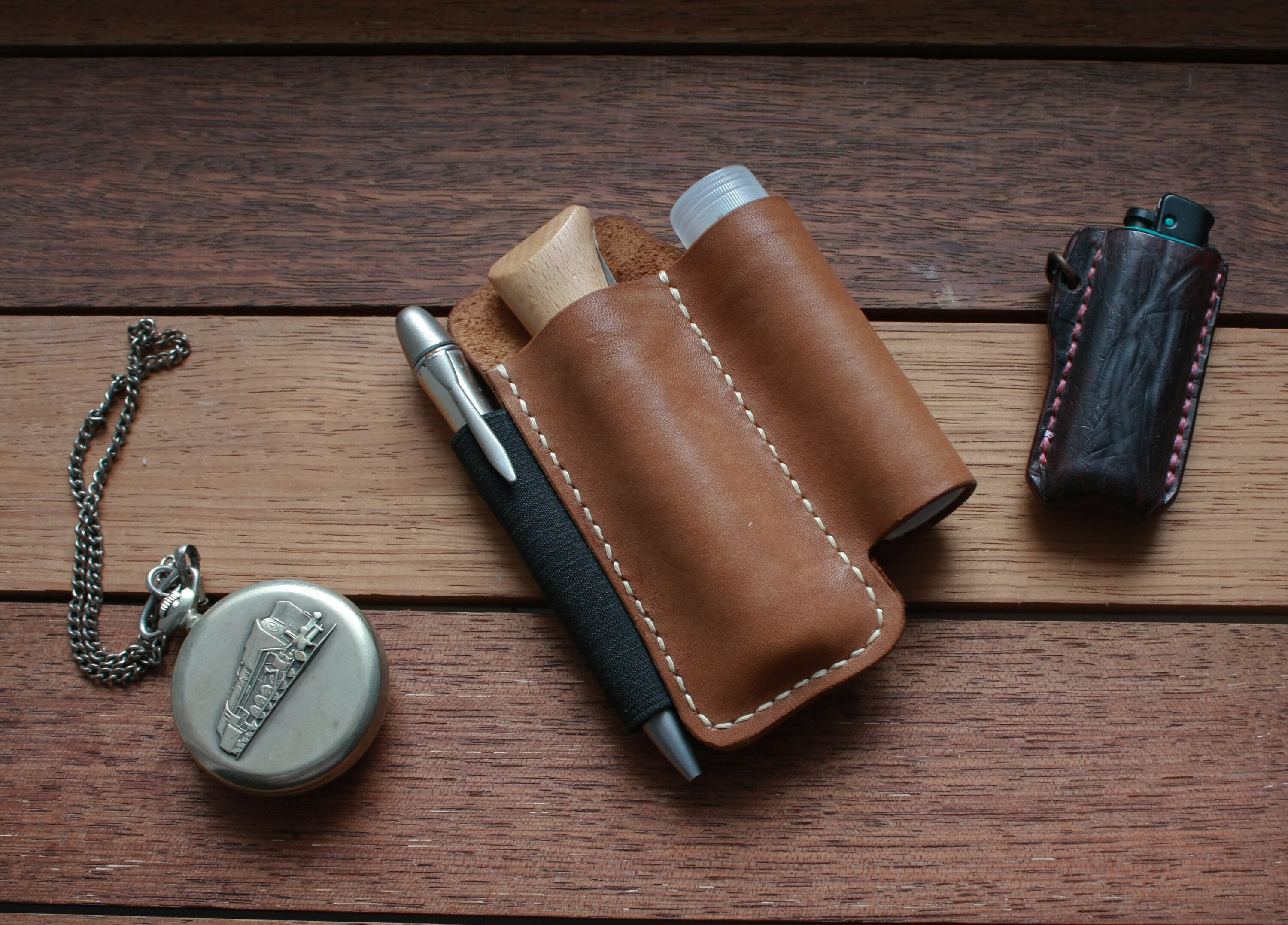 EDC Caddy Leder OrganizerEdc Leder OrganizerOpinel Messer - Etsy.de
