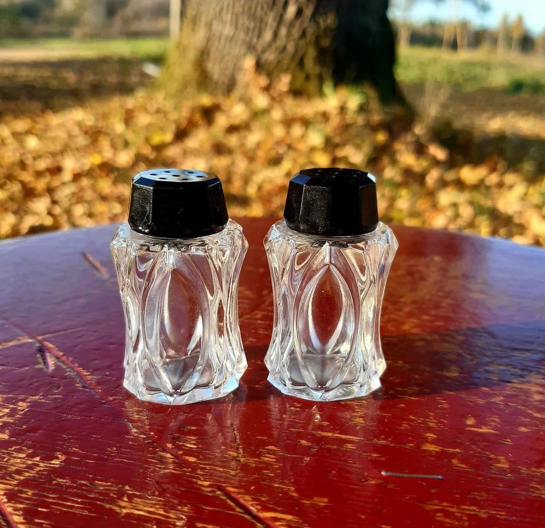 Vintage Mini Glass Salt and Pepper Shakers, Czechoslovakia, Set of 2 - Etsy