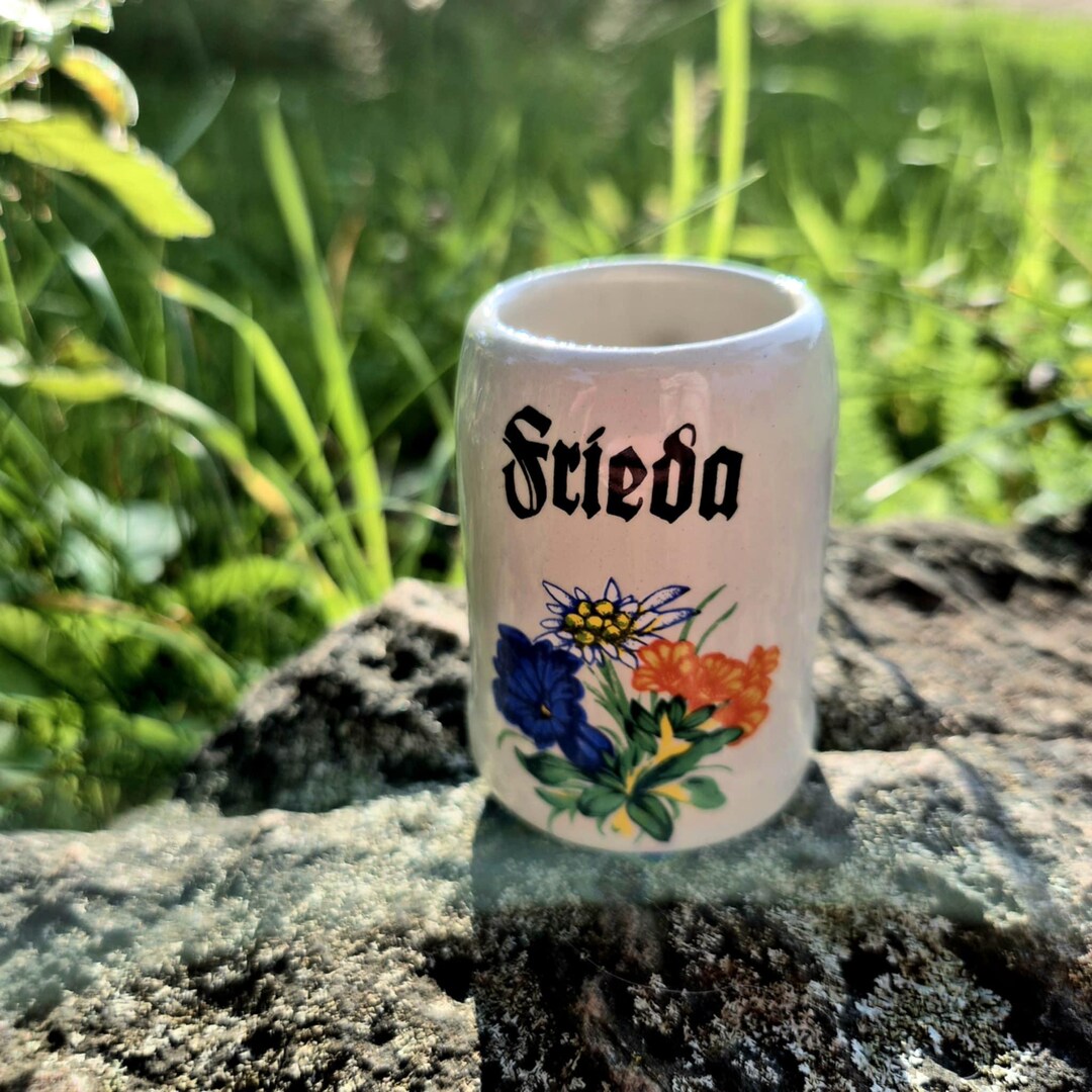 Vintage Miniature Beer Stein Set, Personalized German Souvenir Mugs ...