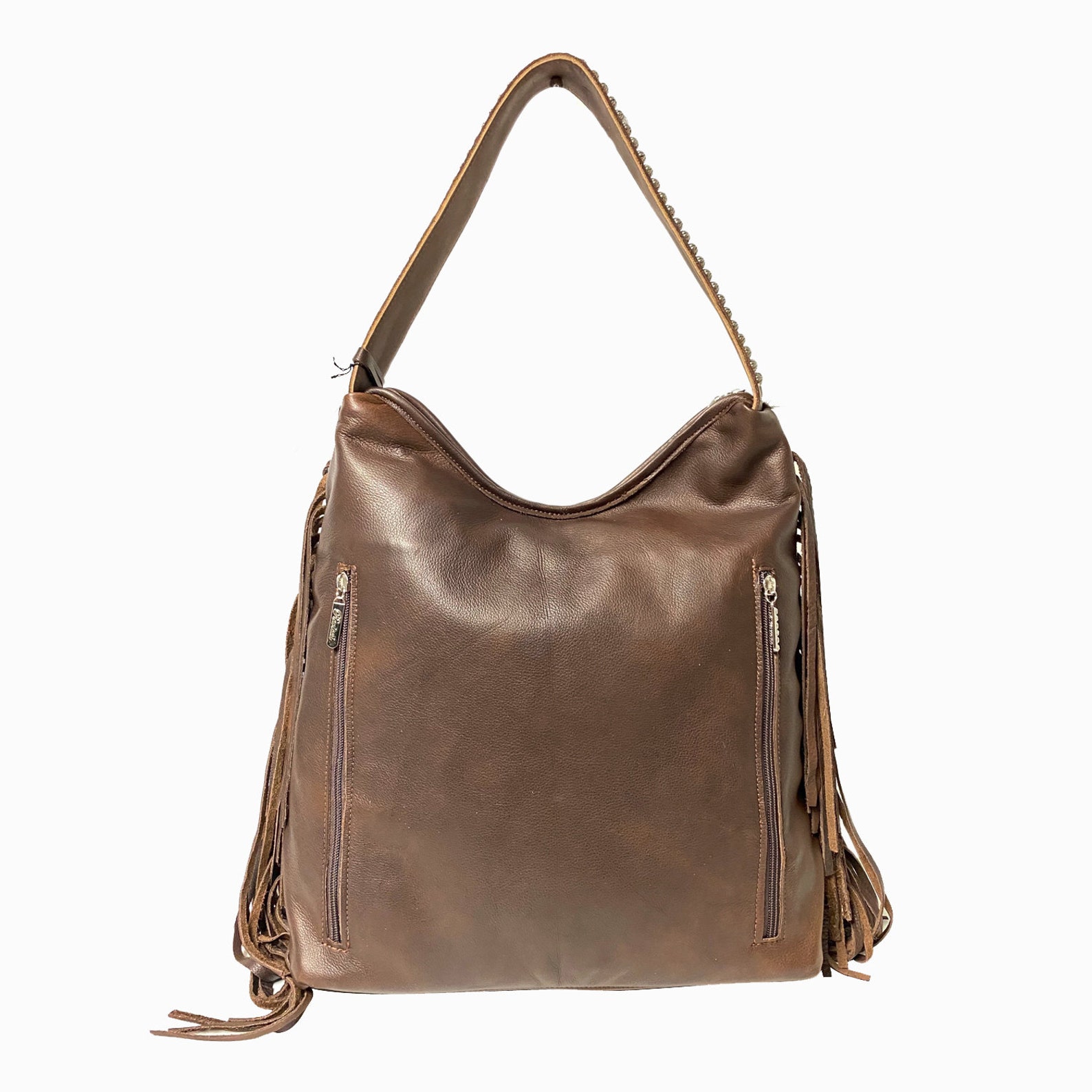 Raviani Western Hobo Indian Chief in Hair on Leather W/ Fringe - Etsy