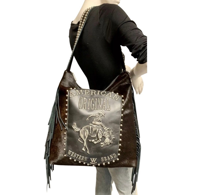 Raviani Hobo AMERICAN ORIGINAL in Black Hair on Leather W/ - Etsy