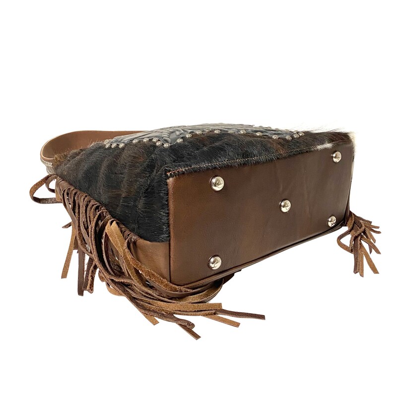 Raviani Western Hobo Indian Chief in Hair on Leather W/ Fringe - Etsy