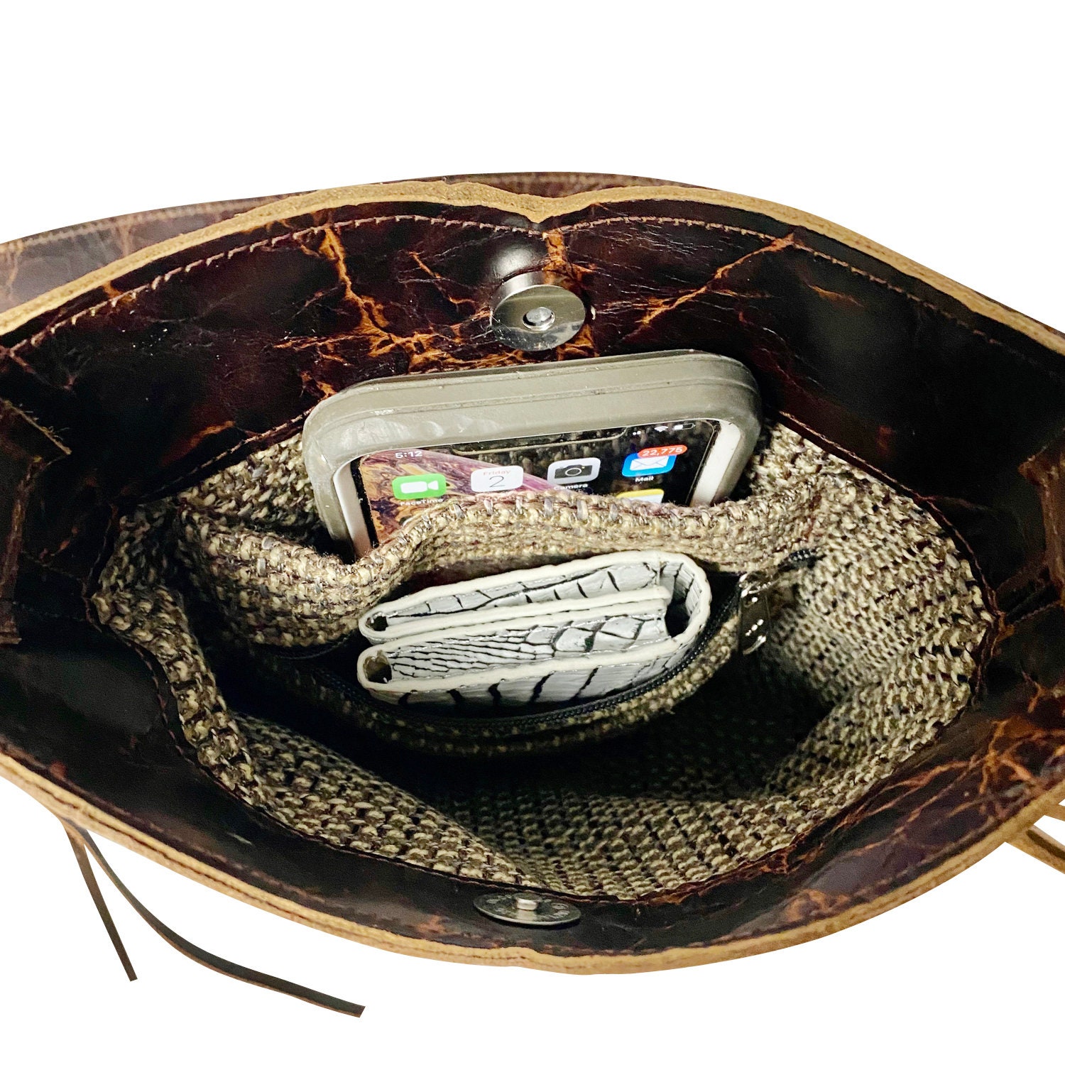 Raviani Crossbody Fringe Bag In Turquoise Brown Laredo | Etsy