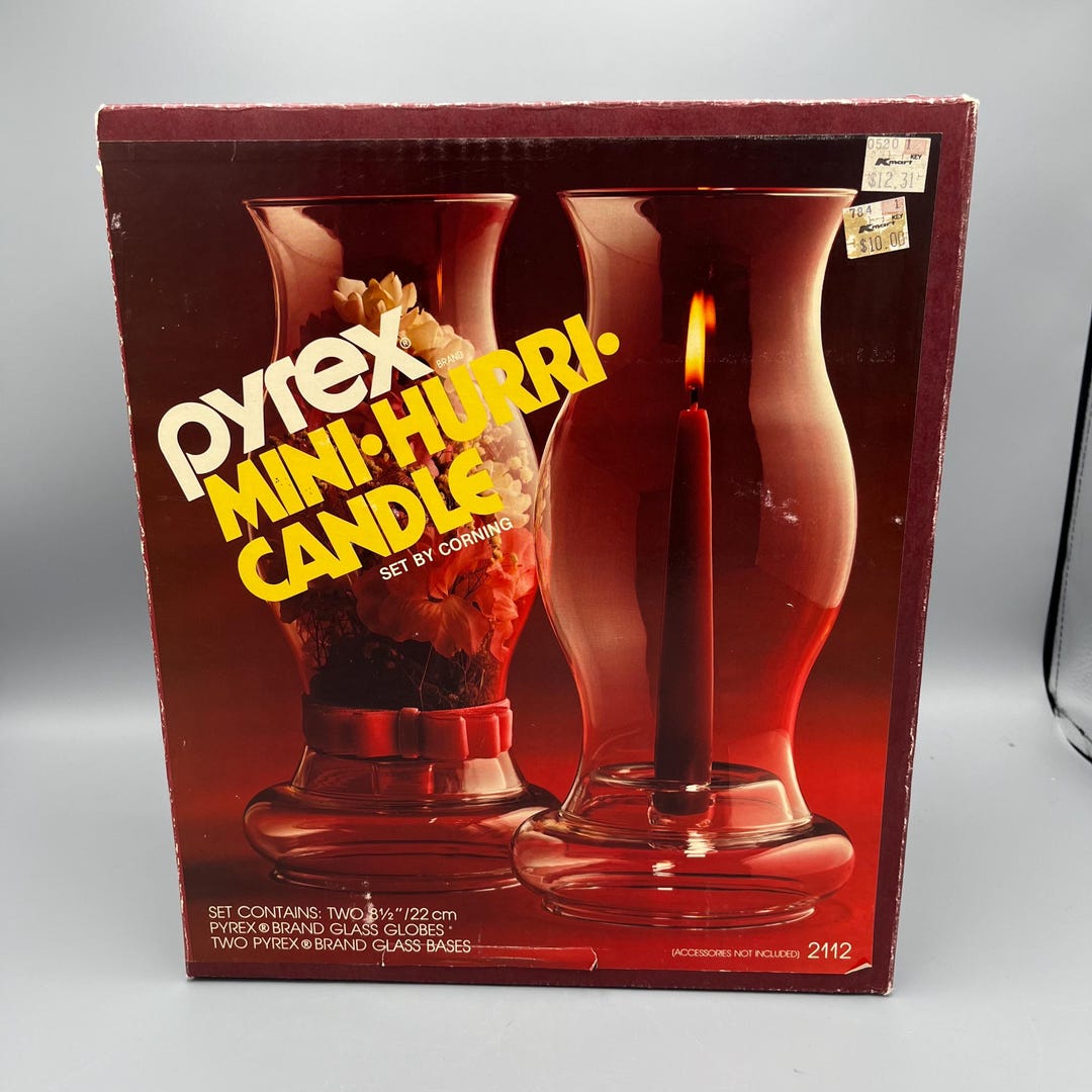 Pyrex Mini Huri Candle, Set of 2, Pyrex Glass Globe Candle Holders - Etsy