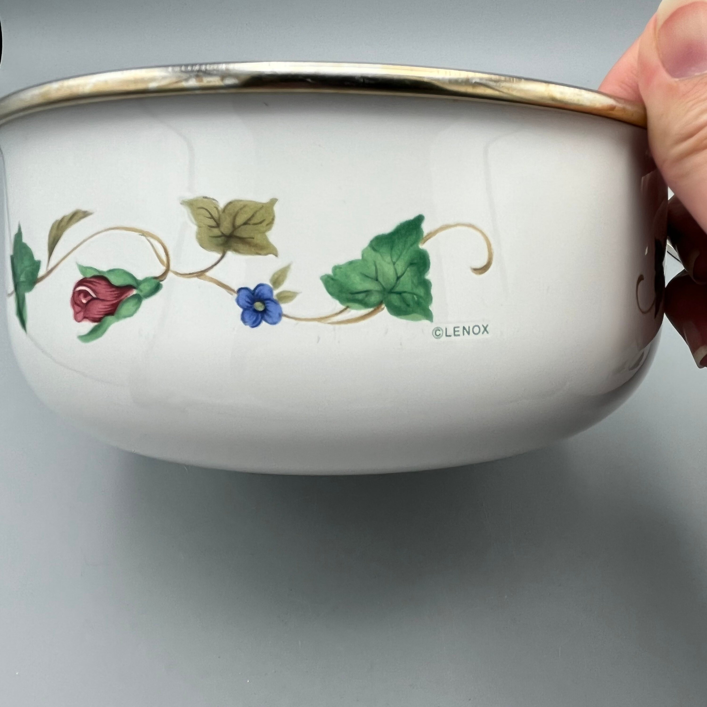 Set of Three Lenox Nesting Enamelware Bowls With Flower and - Etsy