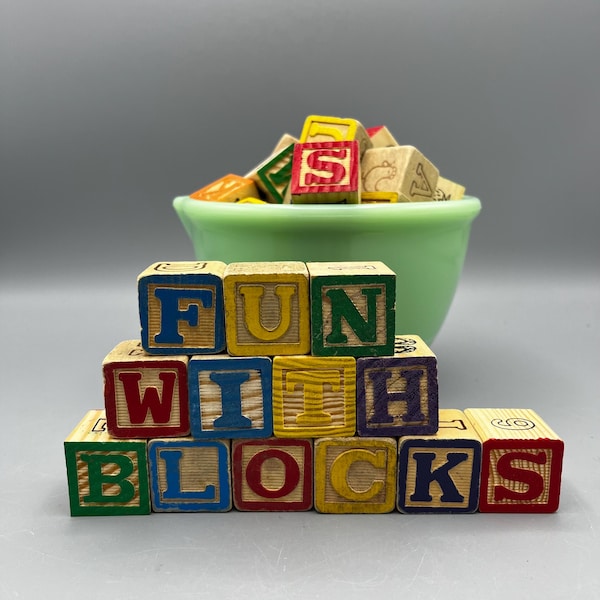 Alphabet Blocks - Etsy