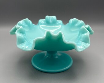 Turquoise Milk Glass - Etsy