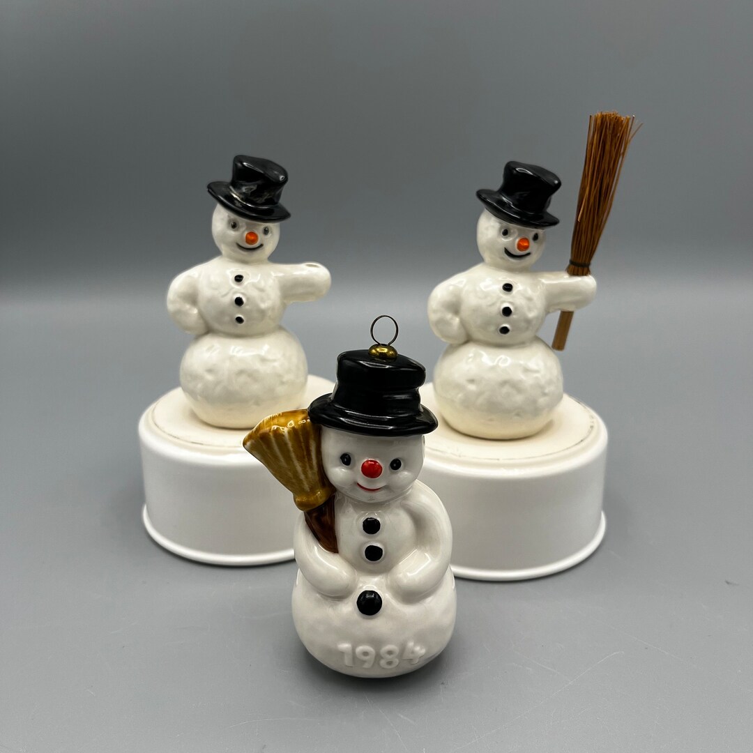Trio of Goebel Snowmen Figurines - Etsy