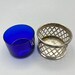 Vintage Cobalt Blue Condiment Set on Metal Tray - Etsy